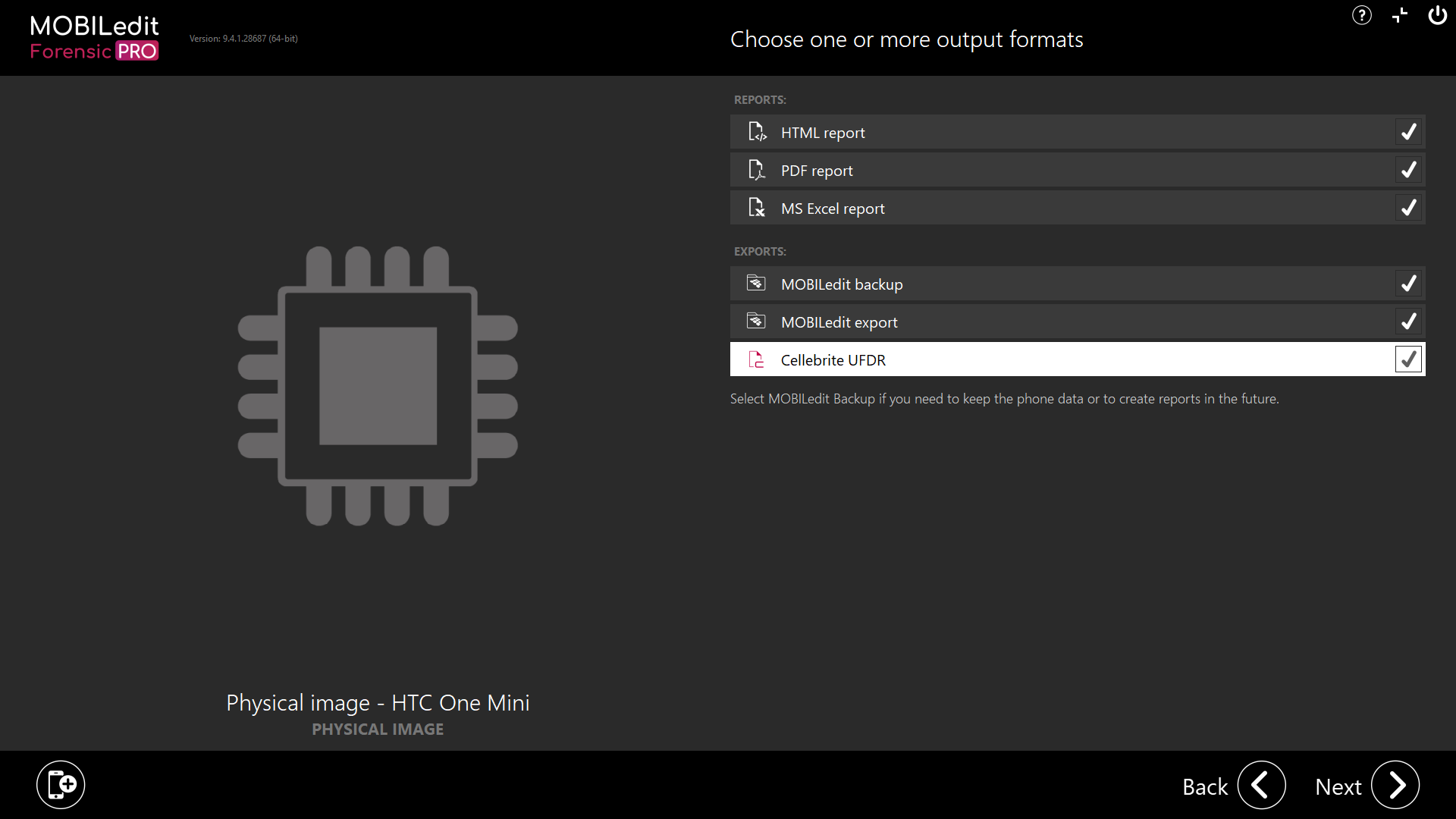 Outputs - reports, exports, and backups