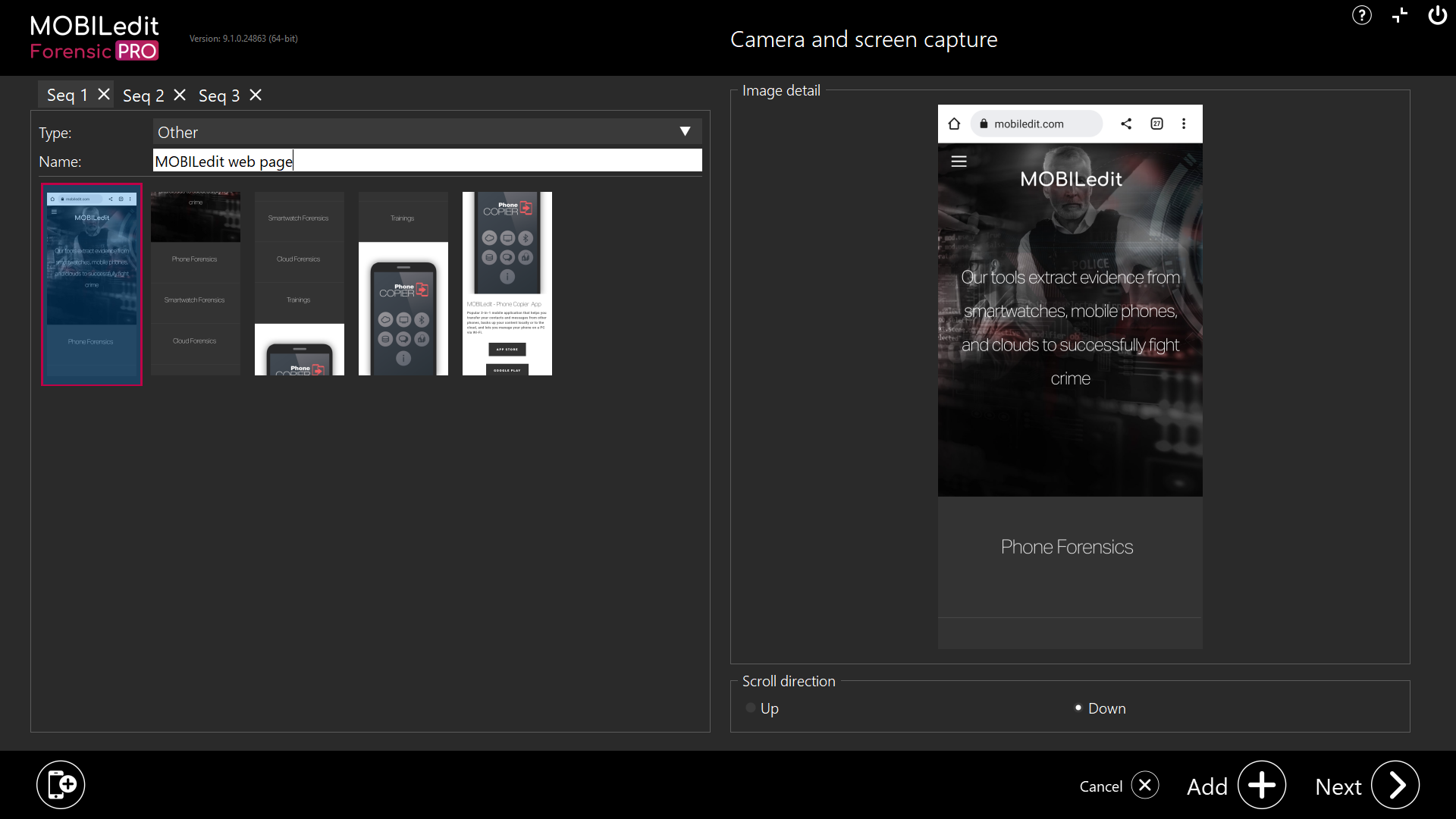 Camera and screen capture